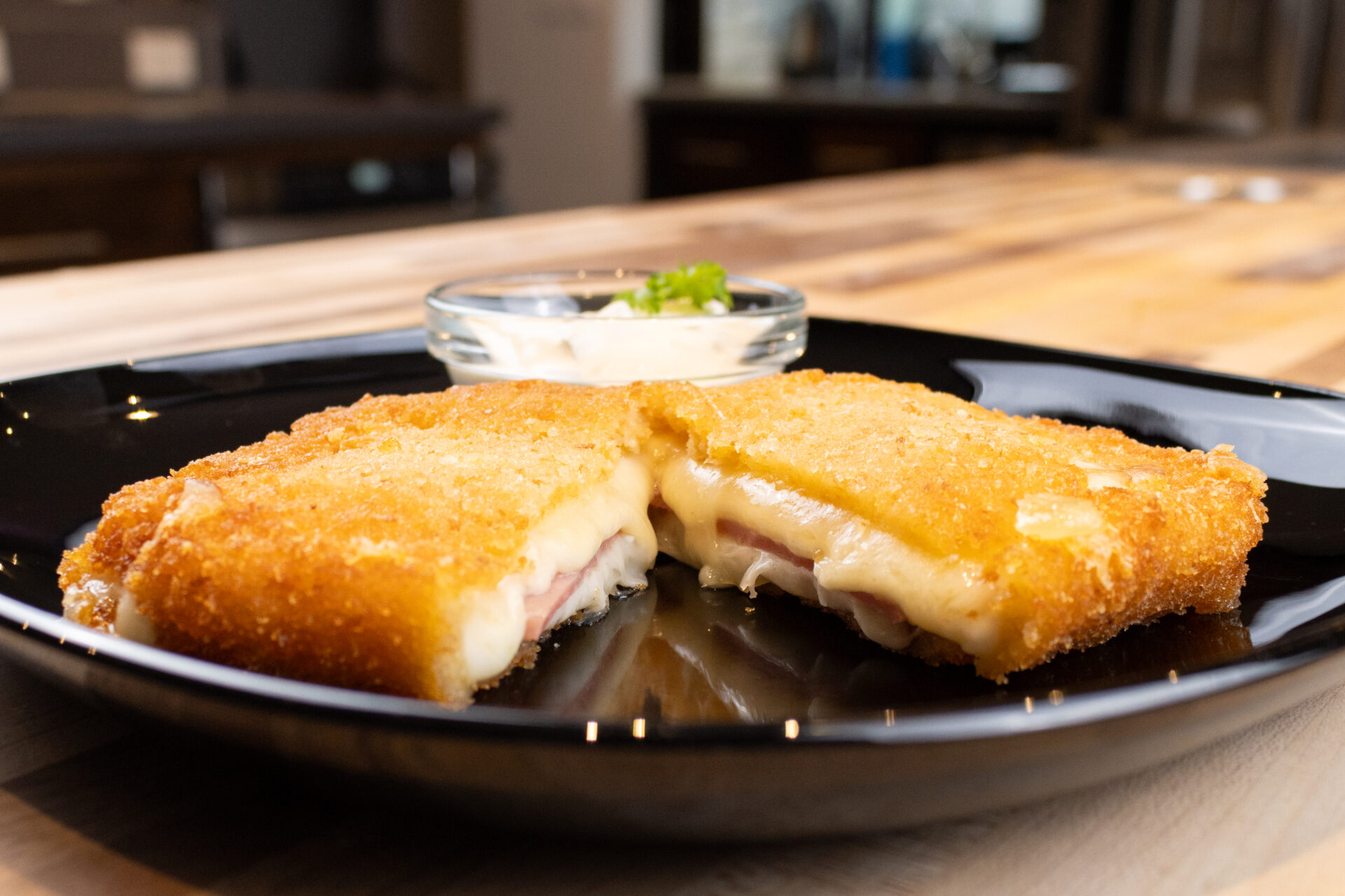 Fried Cheese with Ham - CookingHub