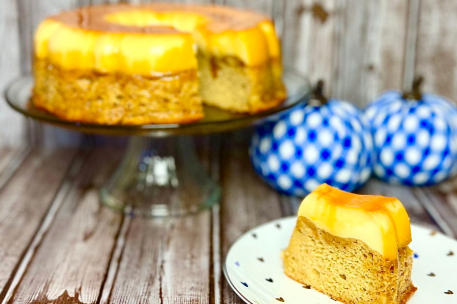 Eggnog Pumpkin Flan Cake – "Holiday Chocoflan" - CookingHub